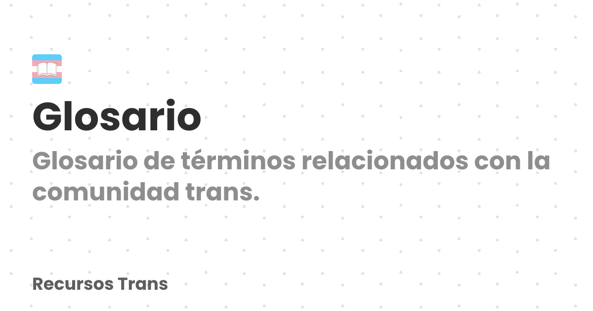 Glosario | Recursos Trans